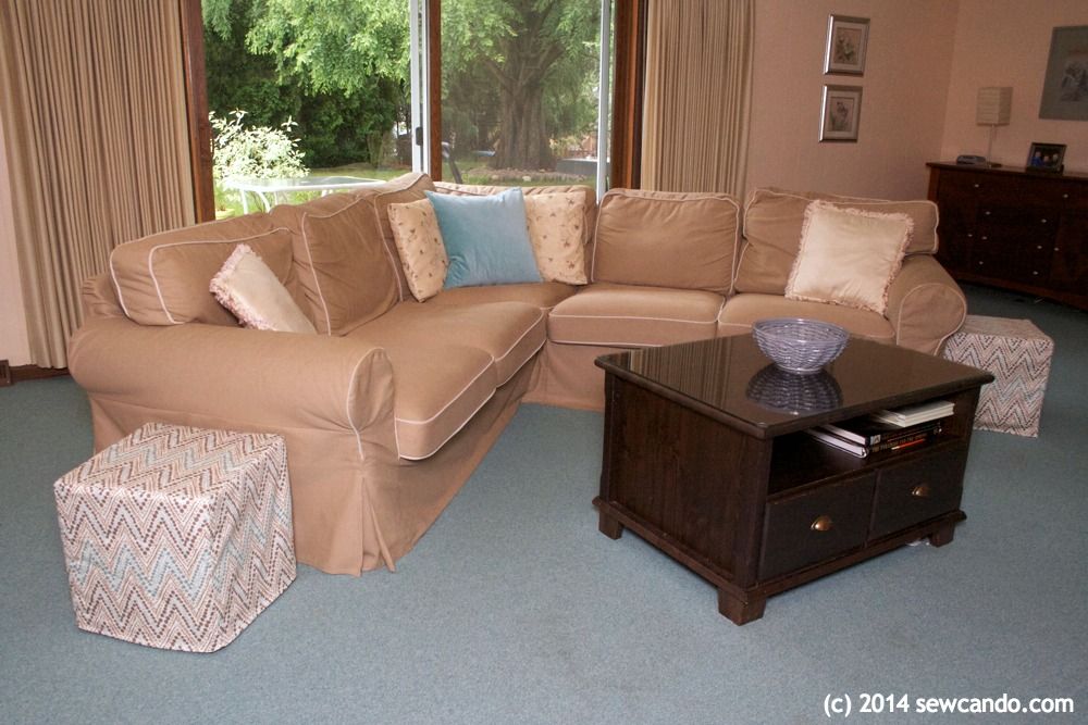 Sew Can Do How To Make A DIY Custom Ottoman Cube Cover